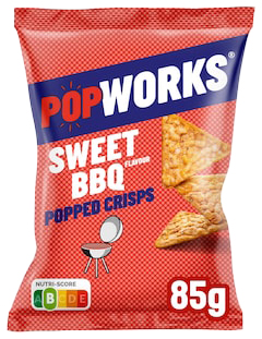 Score santé de POPWORKS SWEET BARBECUE FLAVOUR POPPED CRISPS ...