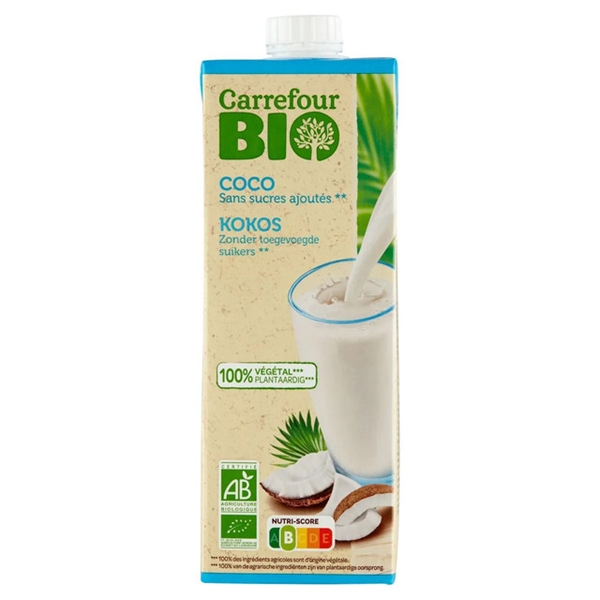 Score santé de CARREFOUR BIO COCO SANS SUCRES AJOUTÉS, 100 % VÉGÉTAL ...