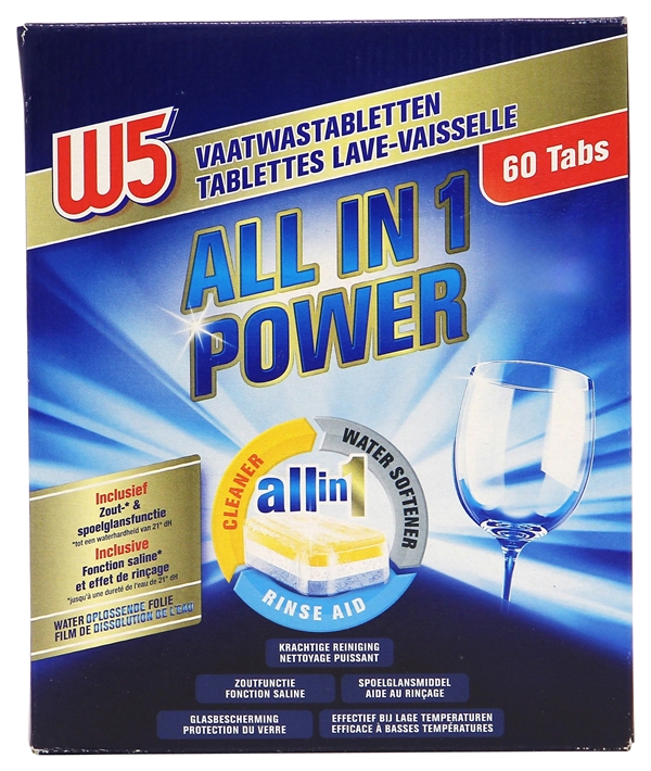 test W5 (LIDL) TABLETTES LAVE-VAISSELLE ALL-IN-1 POWER - Testachats
