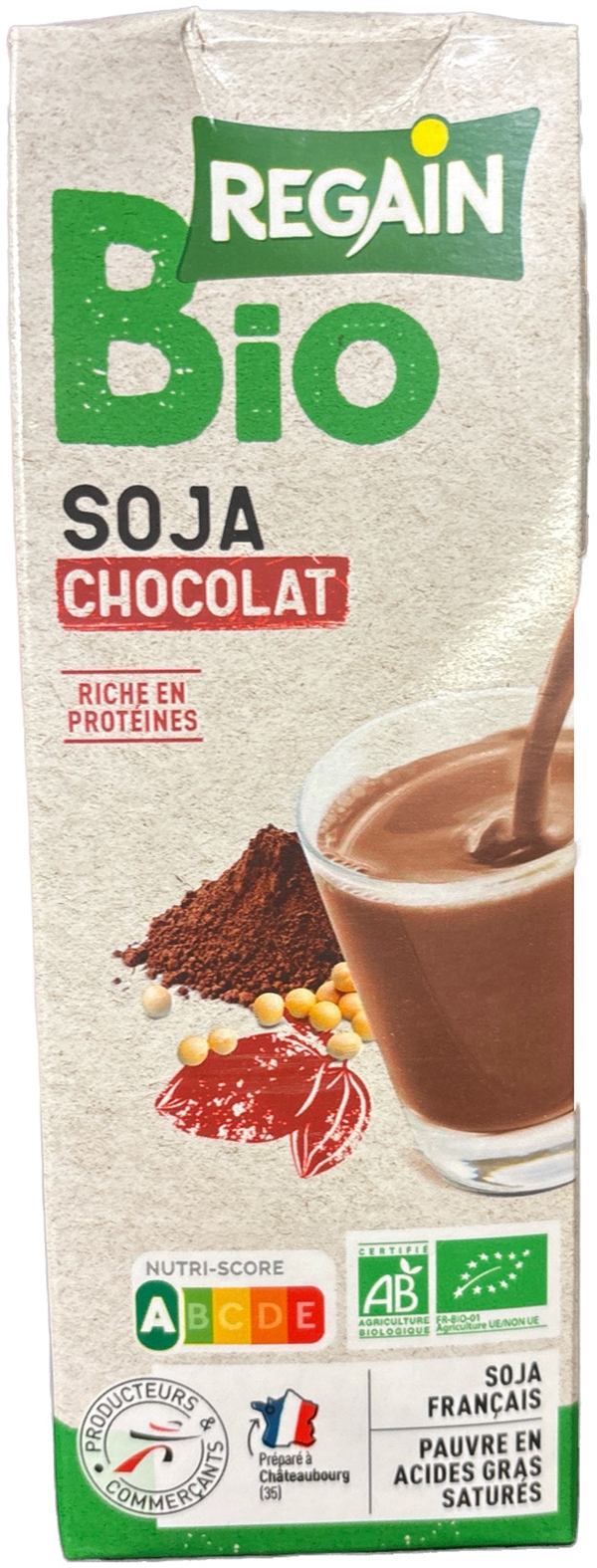 Score santé de REGAIN (INTERMARCHÉ) Soja bio chocolat riche en ...