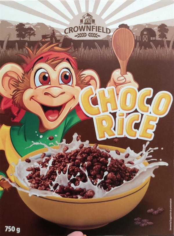 Score santé de CROWNFIELD (LIDL) CHOCO RICE - Testachats santé